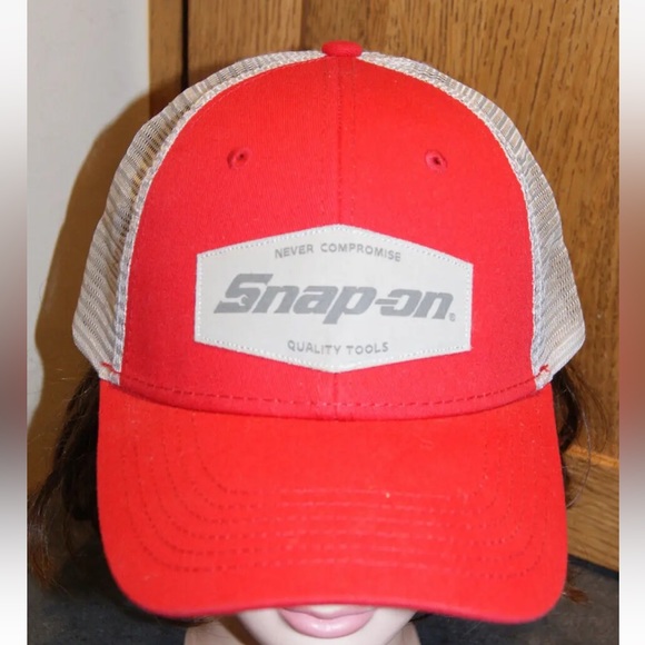 Accessories | Snapon Tools Logo Red Gray Mesh Back Baseball Hat Cap ...